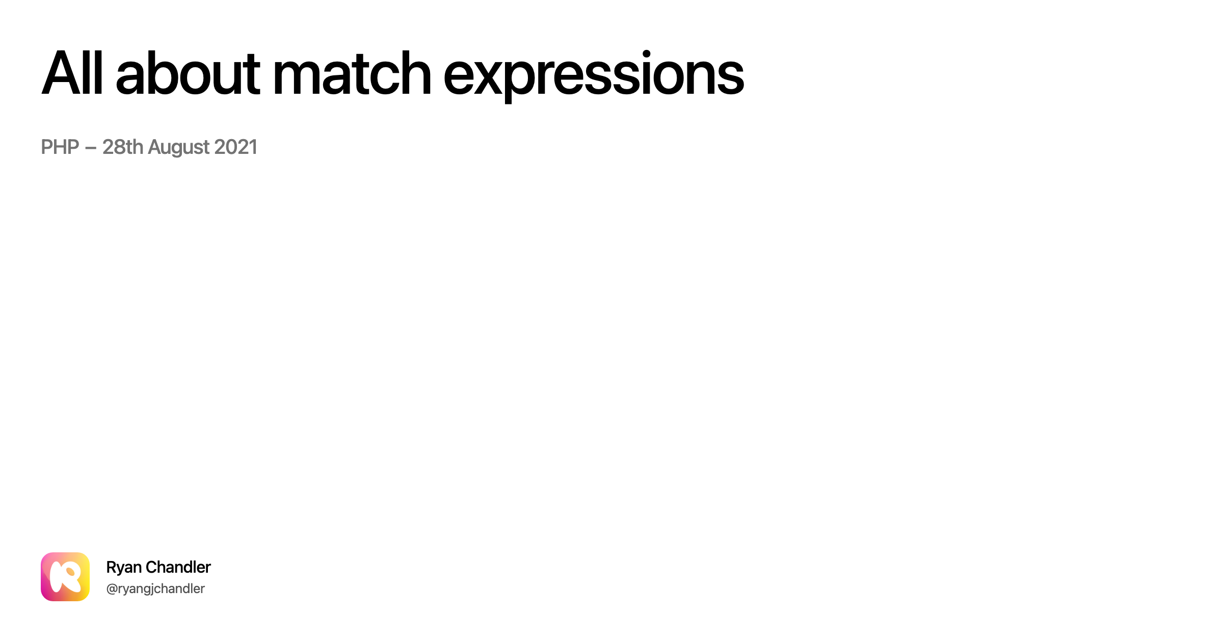 All about match expressions