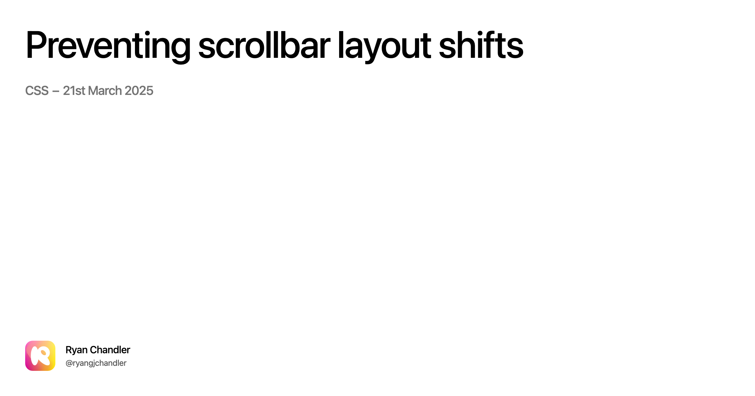 Preventing scrollbar layout shifts