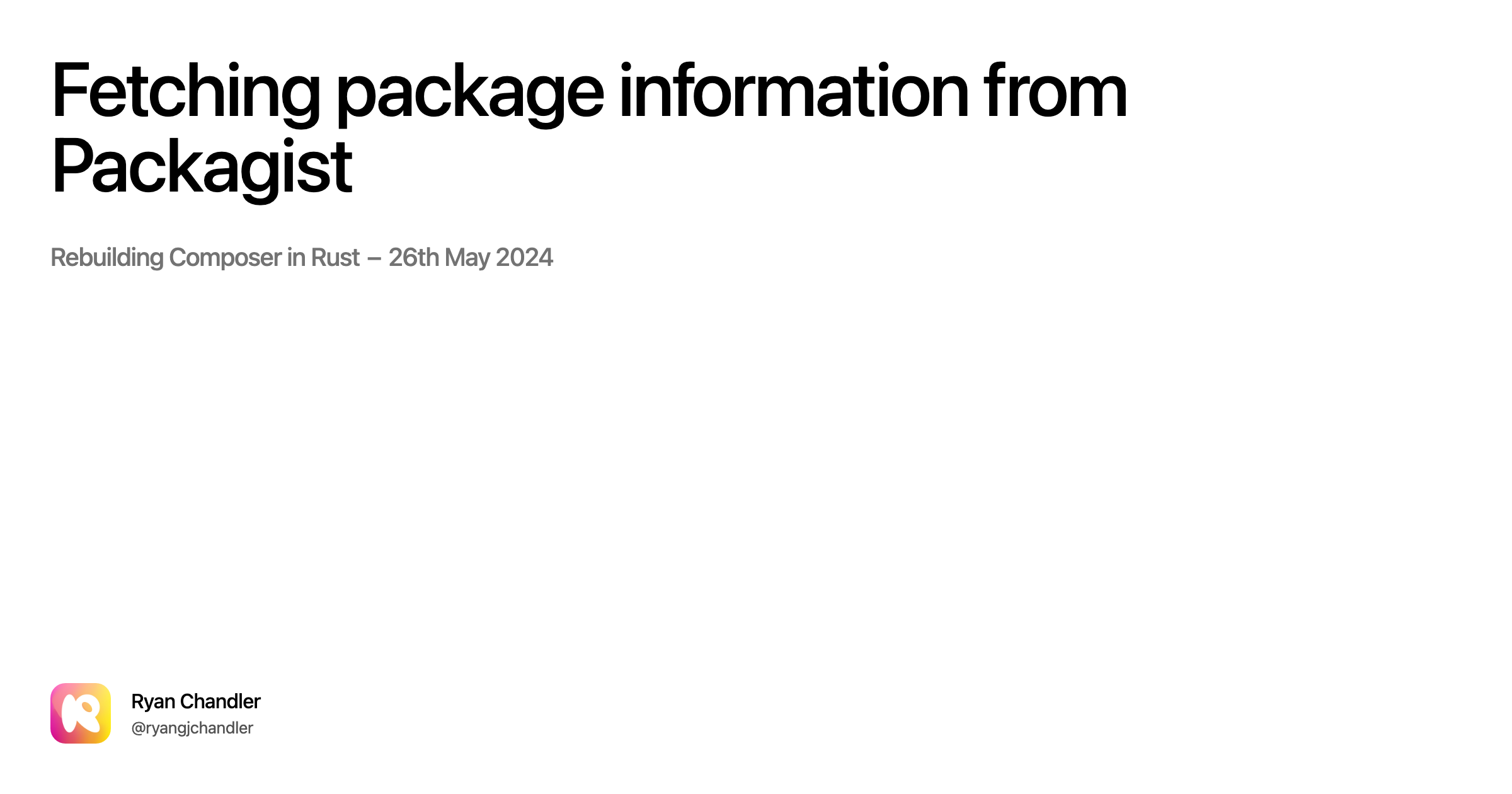 Fetching Package Information From Packagist Rebuilding Composer In Rust